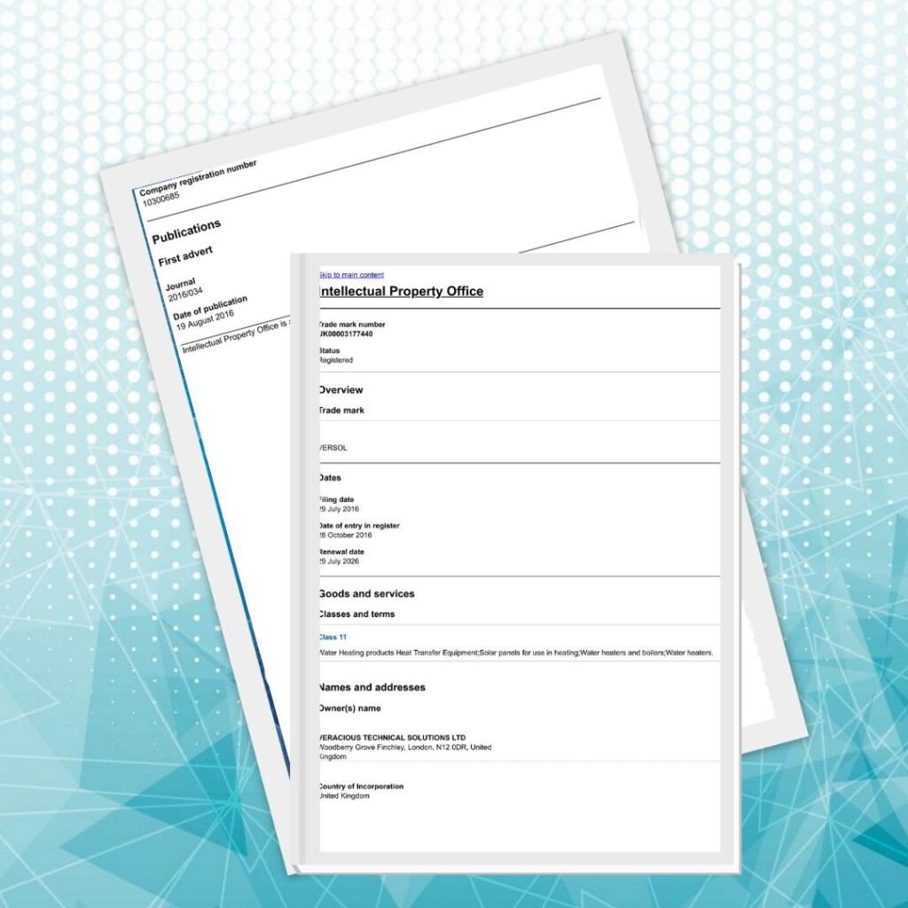 29. VERSOL Trade Mark UK | Versol Group | Water Heating/Cooling Specialist